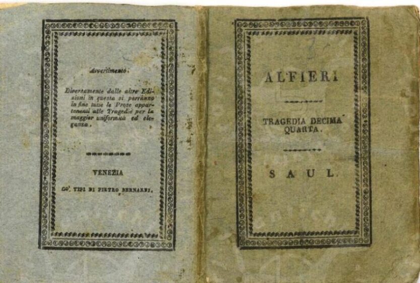 ALFIERI VITTORIO - Saul Tragedia – libri rari libri antichi e ...