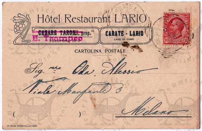 Cartolina d'epoca regionalismo - Como Carate Urio Carate Lario Lago di ...